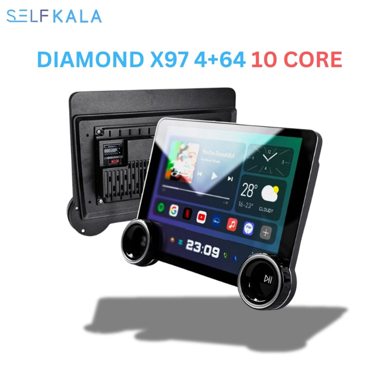 مانیتور جک J5 برند دایموند 4+64 اپل کارپلی مدل X97 همراه با قاب - سلف کالا